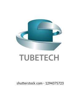 Tube Technology Logo Concept Design 3d Stock Vector (Royalty Free ...