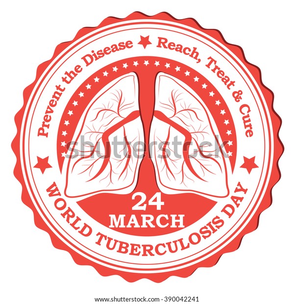 Tuberculosis Red Label Stamp Print Colors Stock Vector (Royalty Free ...