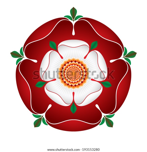 Tudor Dynasty Rose Detailed Vector Shaded Stock Vector (Royalty Free ...