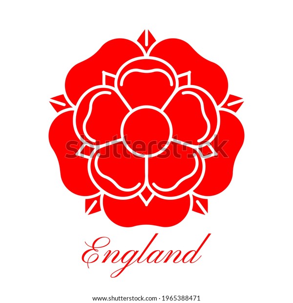 Tudor Rose Vector Isolated Icon Traditional Stock Vector (Royalty Free ...