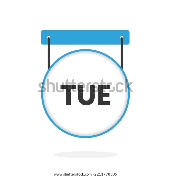 Tuesday Calendar Icon Do List Day Stock Vector (Royalty Free ...