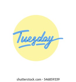 Tuesday Vector Lettering Day Week Vintage Stock Vector (Royalty Free ...