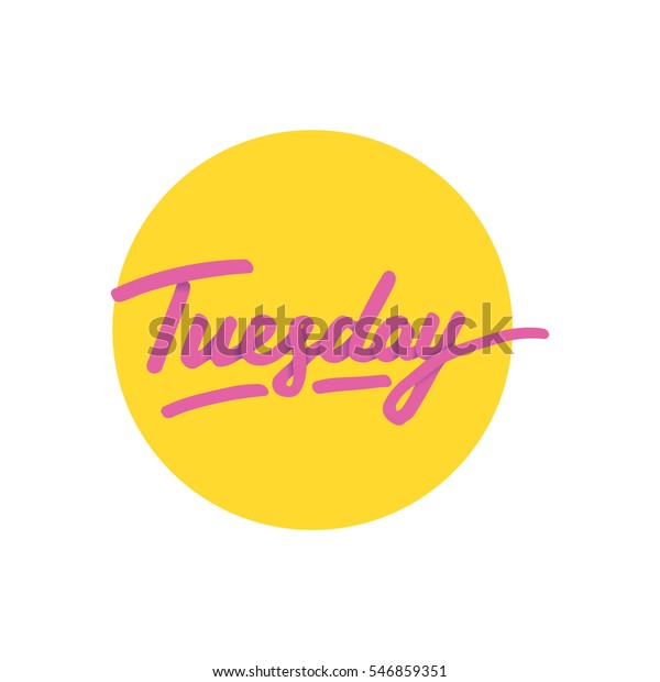 Tuesday Vector Lettering Day Week Vintage Stock Vector (Royalty Free ...