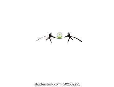 Tug War Vector Icon Logo Stock Vector (Royalty Free) 502532251 ...