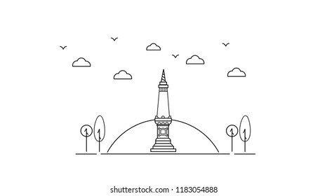 Tugu Yogyakarta Vector Illustrator Stock Vector (Royalty Free ...