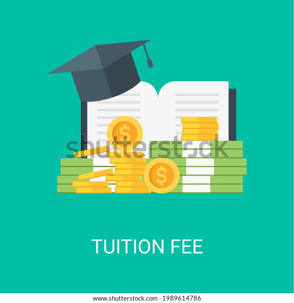 Tuition Fee Vector Illustration Background Flat Stock Vector (Royalty ...