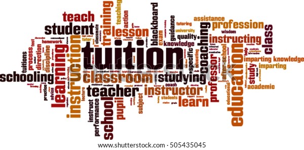 Tuition Word Cloud Concept Vector Illustration Stock Vector (Royalty ...