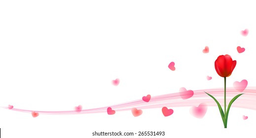Tulip Heart Background Stock Vector (Royalty Free) 265531493 | Shutterstock