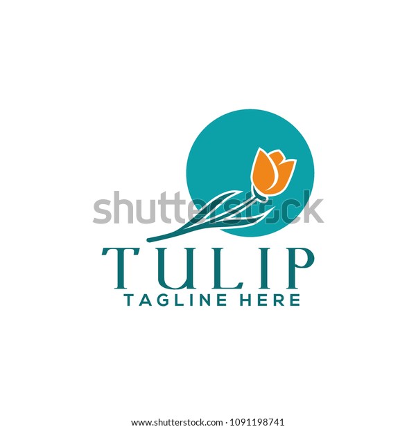Tulip Logo Design Stock Vector (Royalty Free) 1091198741 | Shutterstock