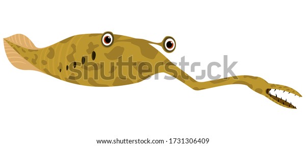 Tully Monster Prehistoric Fish Cambrian Period Stock Vector (Royalty ...