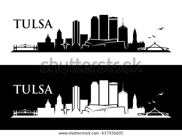 Tulsa Skyline Oklahoma Vector Illustration Stock Vector (Royalty Free ...
