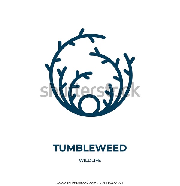 Tumbleweed Icon Linear Vector Illustration Wildlife Stock Vector ...