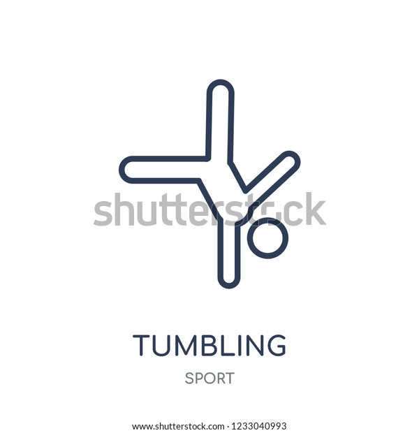 Tumbling Icon Tumbling Linear Symbol Design Stock Vector (Royalty Free ...
