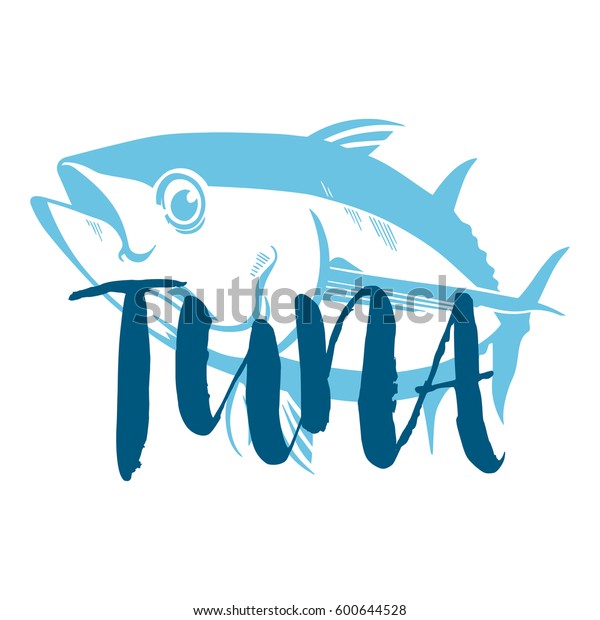 Tuna Fish Symbol On White Backgroundvector Stock Vector (Royalty Free ...