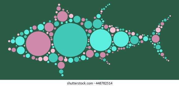 Tuna Shape Vector Design By Color Stock Vector (Royalty Free) 478511776 ...