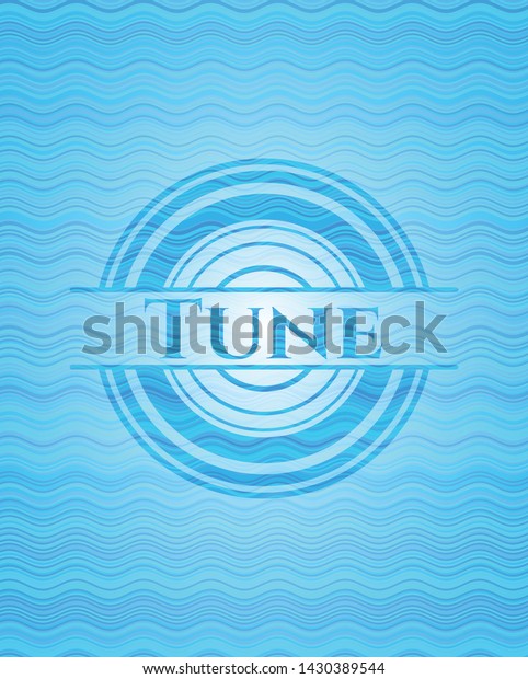 Tune Water Representation Badge Vector Illustration: เวกเตอร์สต็อก ...
