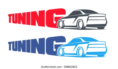 Tuning Car Logos Emblems Badges Labels Stock Vector (Royalty Free ...