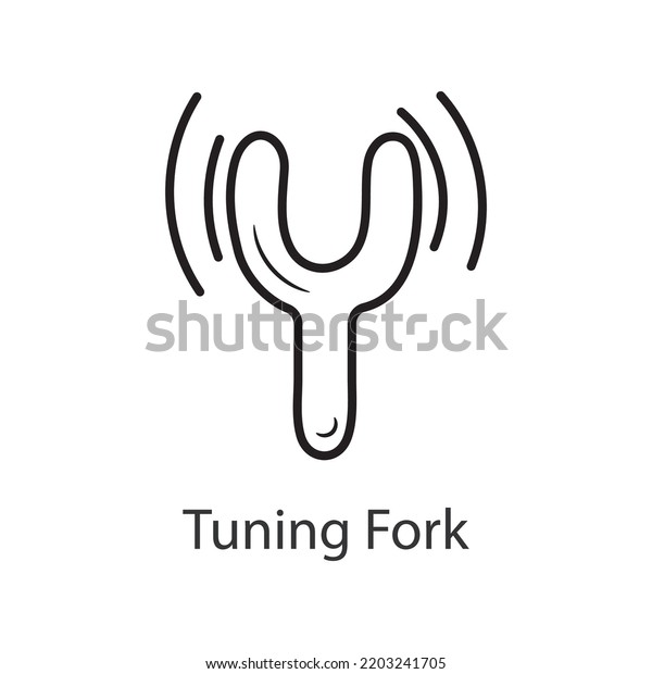 Tuning Fork Outline Icon Design Illustration Stock Vector (Royalty Free ...