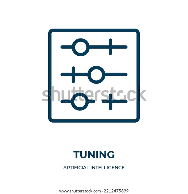 Tuning Icon Linear Vector Illustration Artificial Stock Vector (Royalty ...