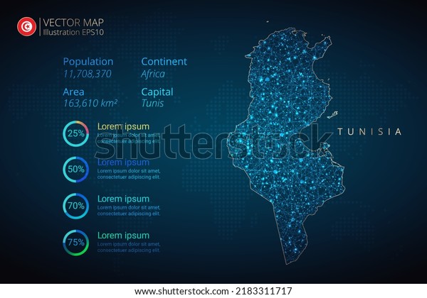 Tunisia Map Infographics Vector Template Abstract Stock Vector (Royalty ...