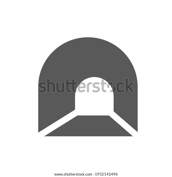 Tunnel Vector Icon Symbol Isolated On Stock Vector (Royalty Free ...