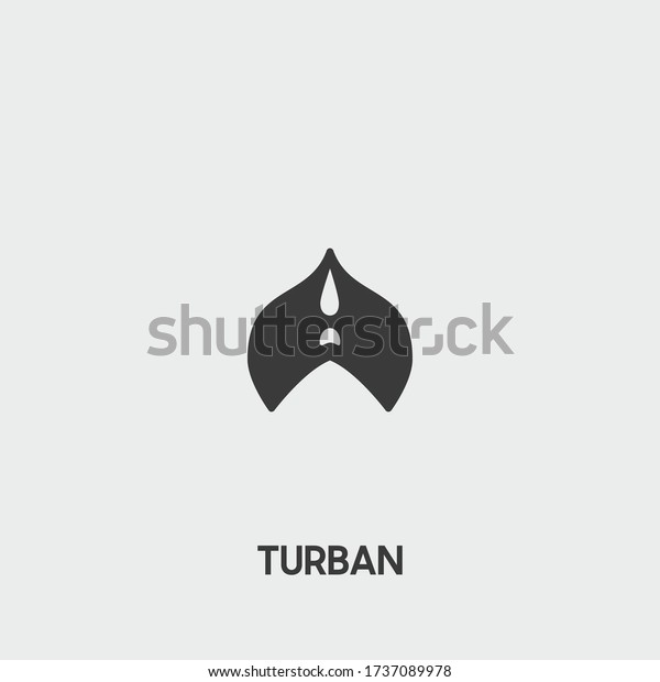 Turban Icon Turban Vector On Gray Stock Vector (Royalty Free ...