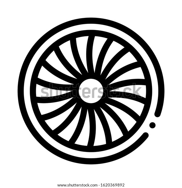 Turbine Engine Icon Vector Outline Turbine Stock Vector (Royalty Free ...