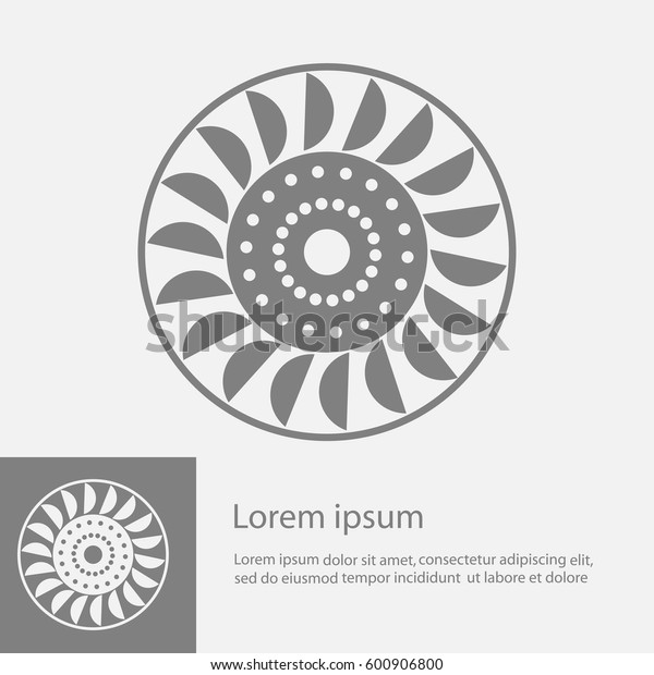 Turbine Wheel Icon Stock Vector (Royalty Free) 600906800 | Shutterstock