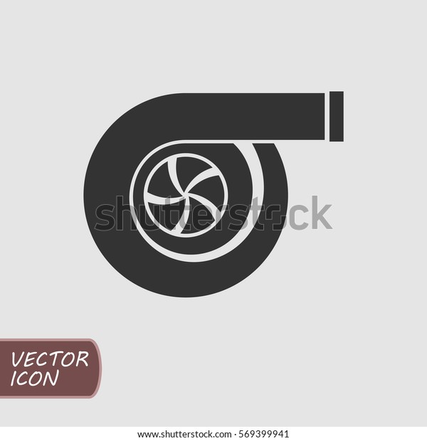 Turbocharger Icon Vector Stock Vector (Royalty Free) 569399941