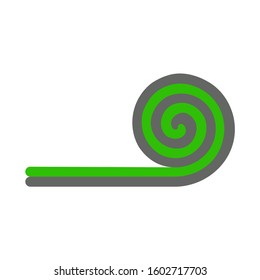 Turf Rolllawn Roll Icon Flat Stylevector Stock Vector (Royalty Free ...