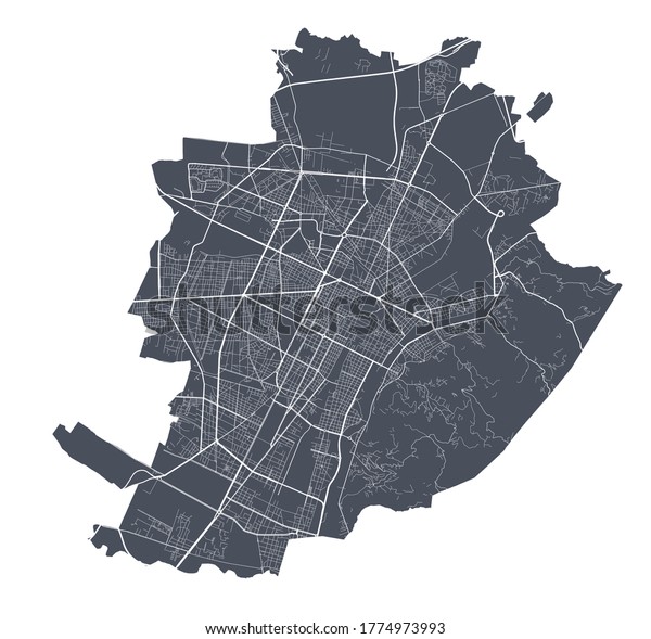 Mapa de Turín. Mapa vectorial detallado: vector de stock (libre de ...