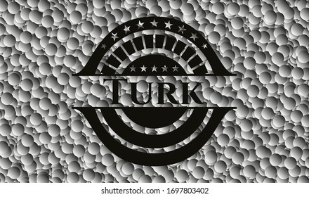 Turk Black Emblem Bubbles Background Vintage Stock Vector (Royalty Free ...