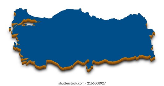 Turkey 3d Map Detailed 3d Map Stock Vector (Royalty Free) 2166508927 ...
