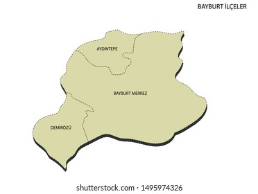 Turkey Bayburt District Map Vector Stock Vector (Royalty Free ...