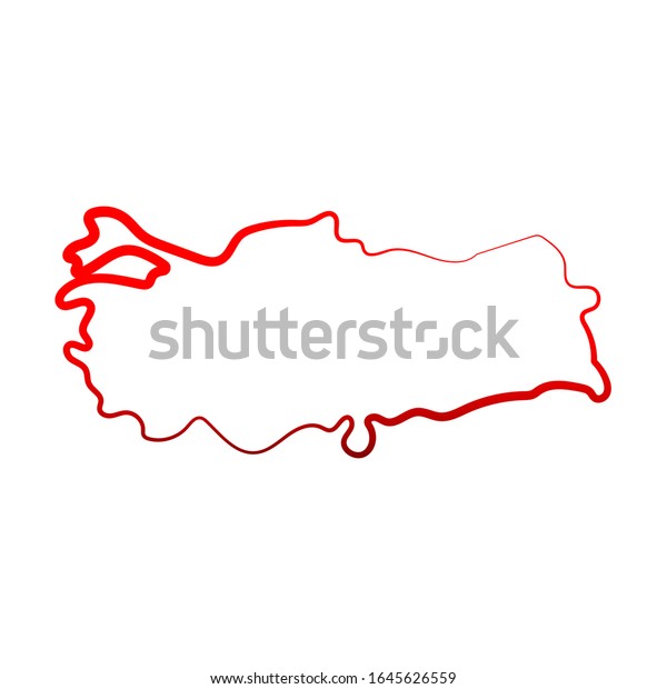 Turkey Coloring Contour Map Vector Background Stock Vector (Royalty ...