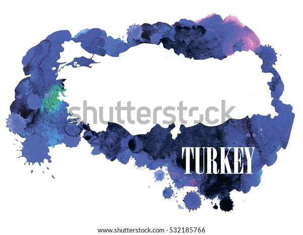 Turkey Country Circuit Vector Drawing On Stock Vector (Royalty Free ...
