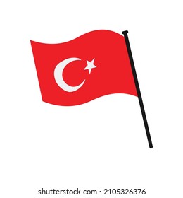 Turkey Country Vector Flag Symbol Icon Stock Vector (Royalty Free ...