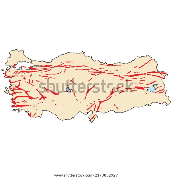Turkey Earthquake Map Country Maps Maps: เวกเตอร์สต็อก (ปลอดค่า ...