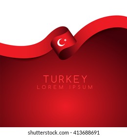 Turkey Flag Ribbon Vector Illustration Stock Vector (Royalty Free ...