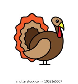 Turkey Icon Vector Illustration Stock Vector (Royalty Free) 1052165507 ...