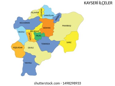 Turkey Kayseri Drawing District Maps: เวกเตอร์สต็อก (ปลอดค่าลิขสิทธิ์ ...