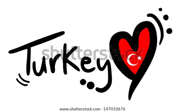 Turkey Love Symbol Stock Vector (Royalty Free) 147010676
