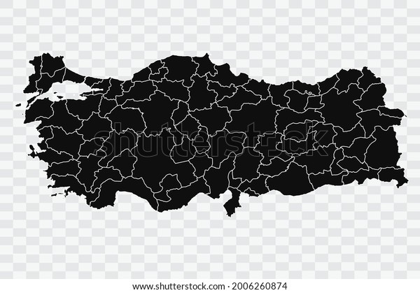 Mapa de Turquía de color negro: vector de stock (libre de regalías ...