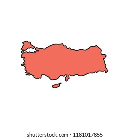 Turkey Map Icon Cartoon Turkey Map: เวกเตอร์สต็อก (ปลอดค่าลิขสิทธิ์ ...