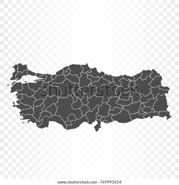 Turkey Map Isolated On Transparent Background 스톡 벡터(로열티 프리) 769993654