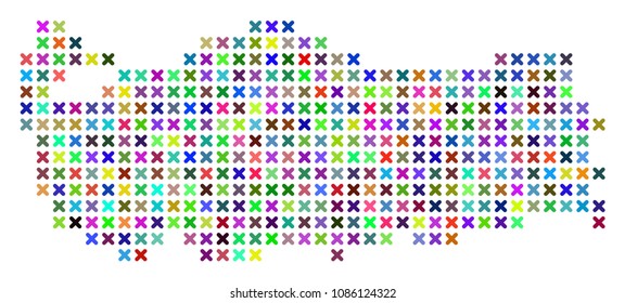 Turkey Map Vector Collage Geographic Plan Stock Vector (Royalty Free ...