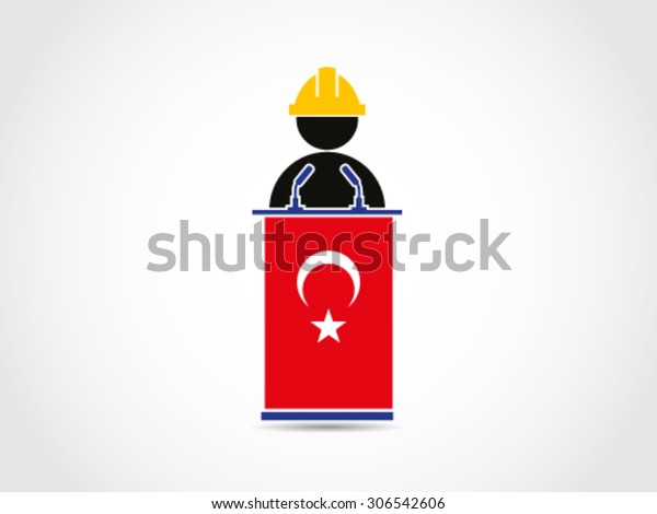 Turkey Podium Speech Labor Stock Vector (Royalty Free) 306542606 ...