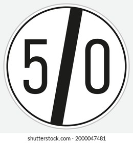 Turkey Traffic Sign End Speed Limit Stock Vector (Royalty Free ...