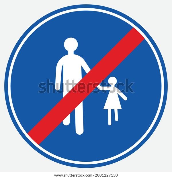 Turkey Traffic Sign Mandatory Pedestrian Road Stock Vector (Royalty ...
