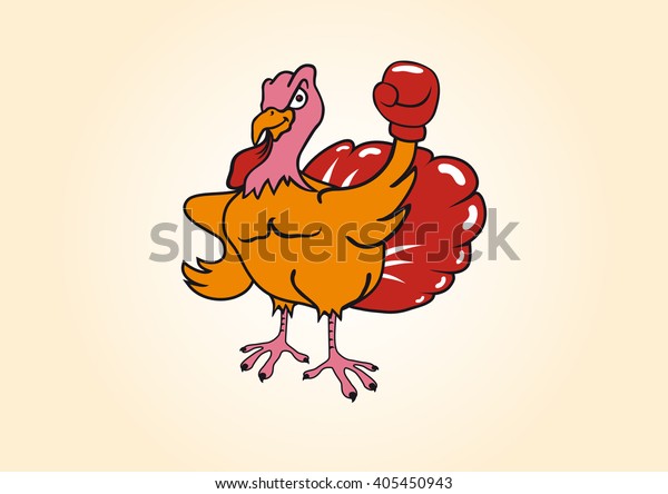 Turkey Warrior Vector Cartoon Character Turkey Stock Vector (Royalty ...